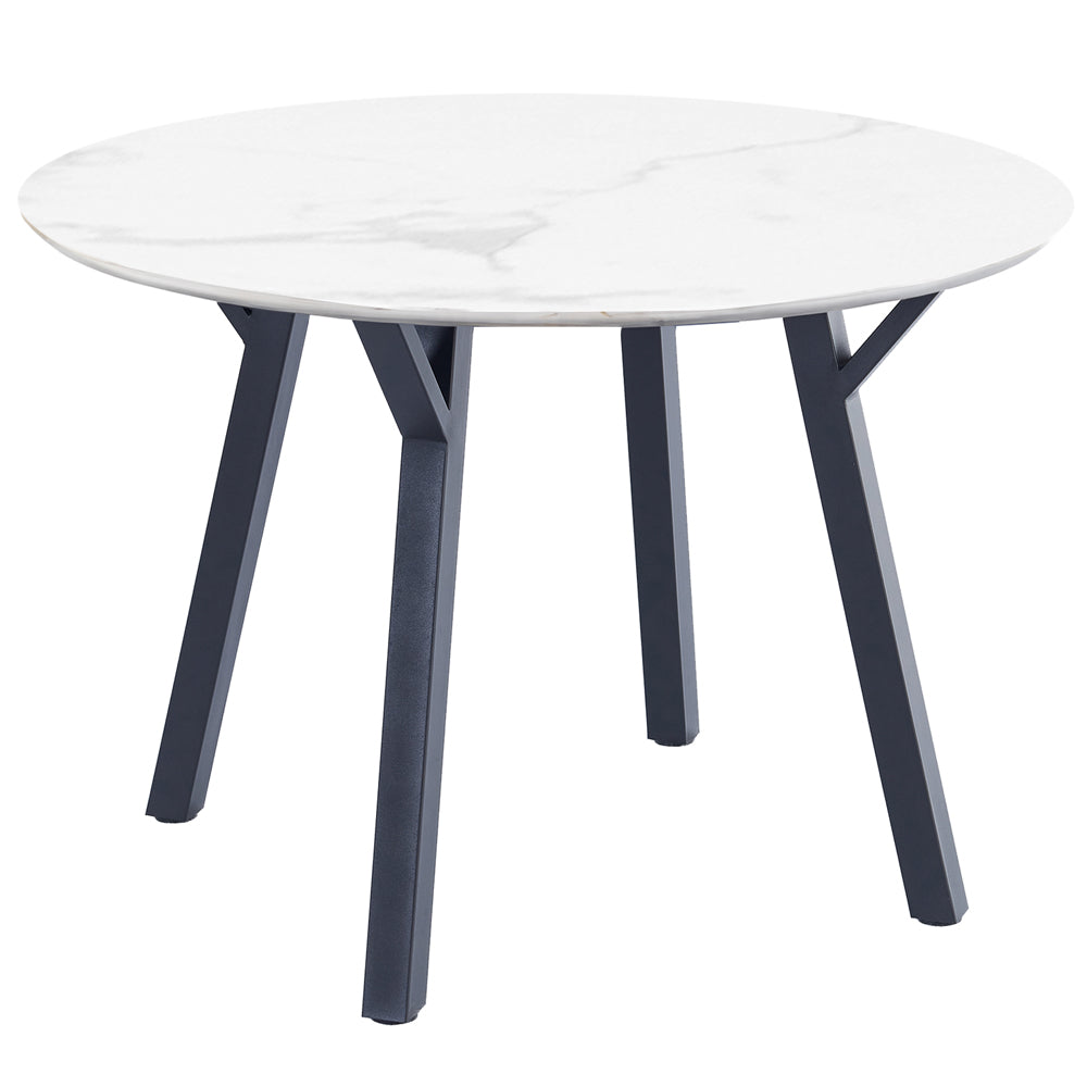 The Table Collection - 1.1m Round Dining Table Marble effect – Agile ...