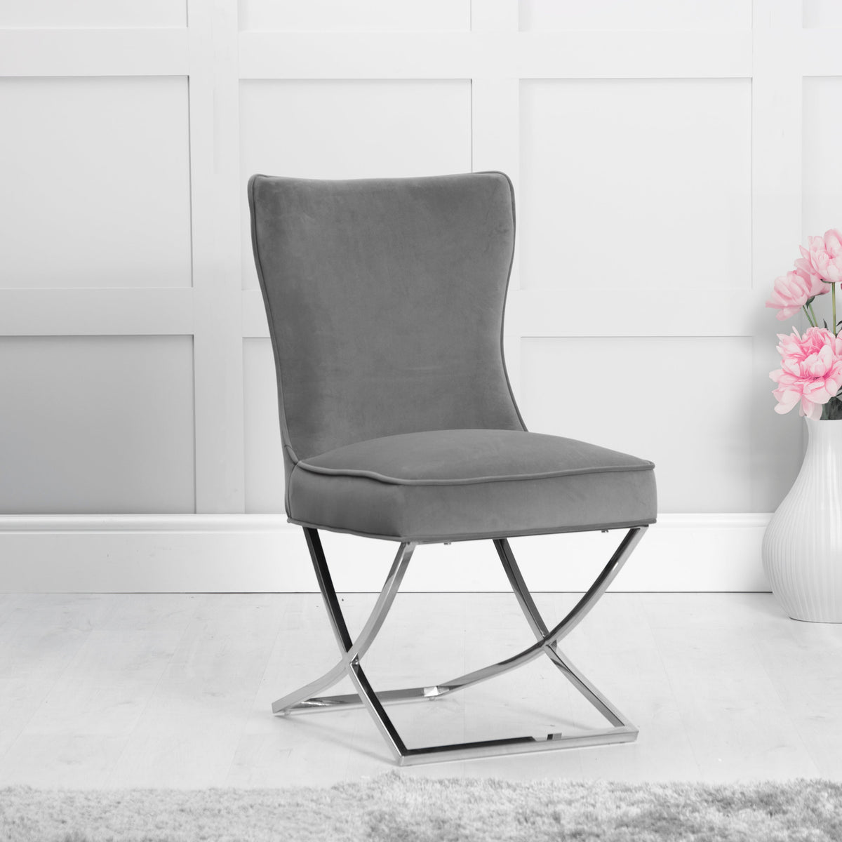 The Chair Collection Dining Chair - Grey Velvet – Agile Imports